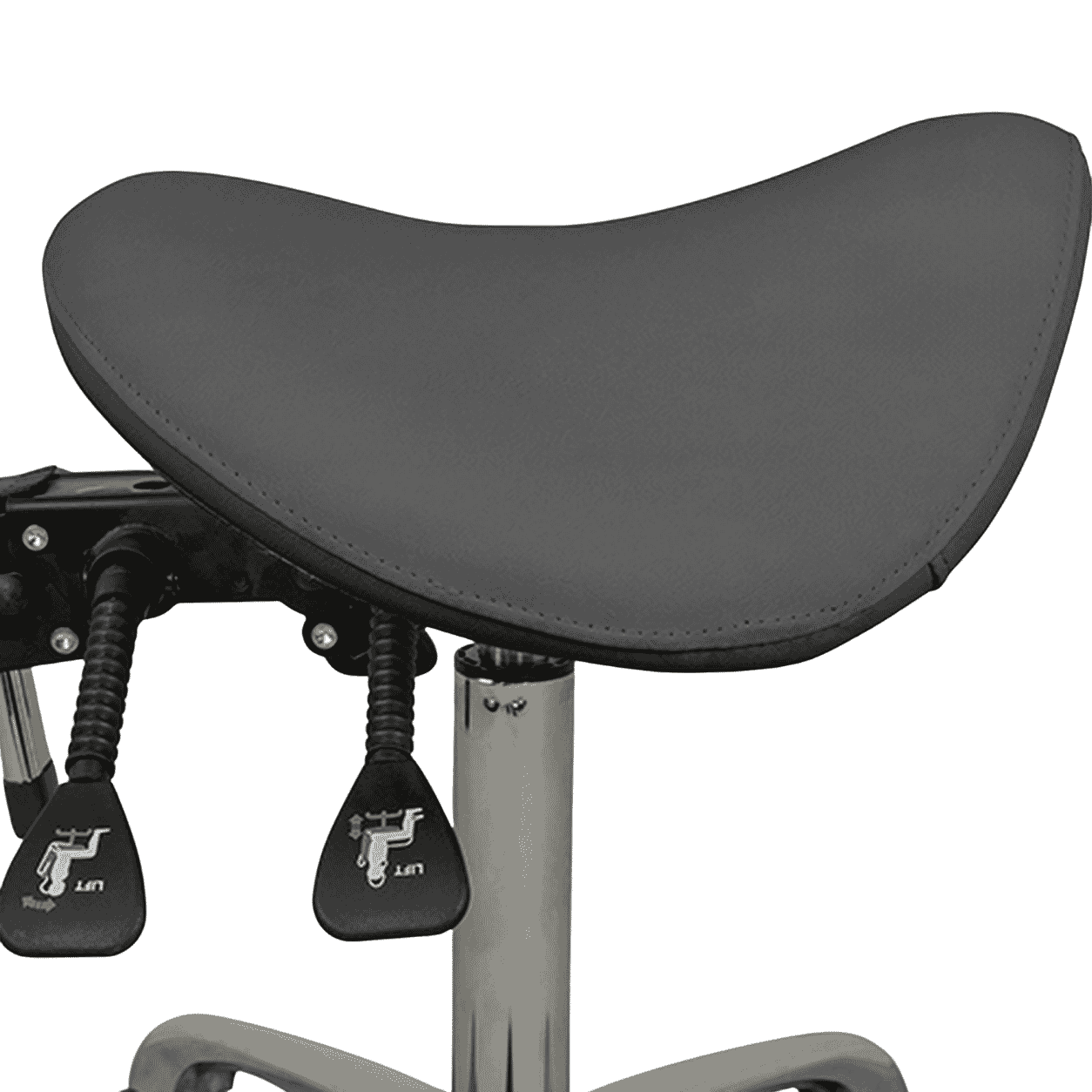 Tabouret selle Naggura avec dossier | Assise ergonomique réglable